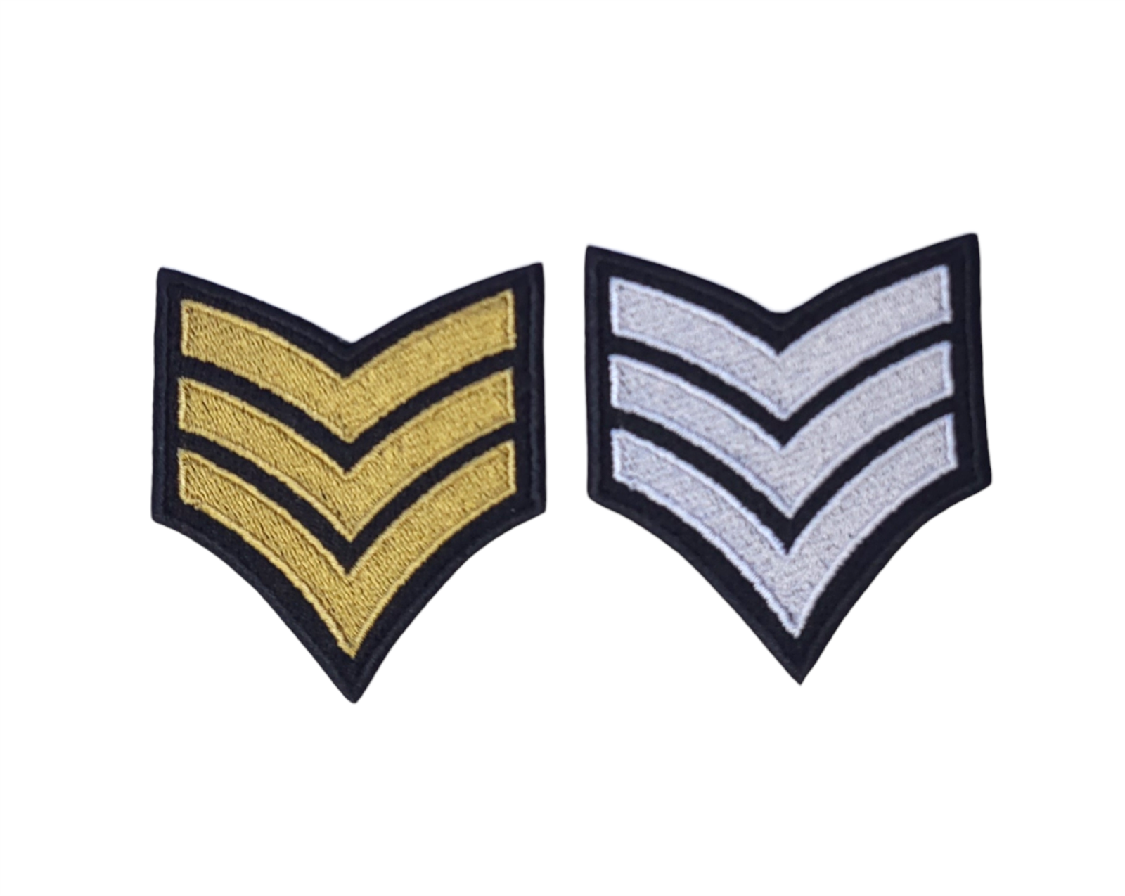 Sergeant Stripes Embroidered Patch Iron On Sew On Army Badge Hat Jacket ...