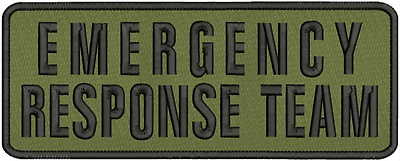 emergency response teamembroidery patches 4x11 hook on back | eBay