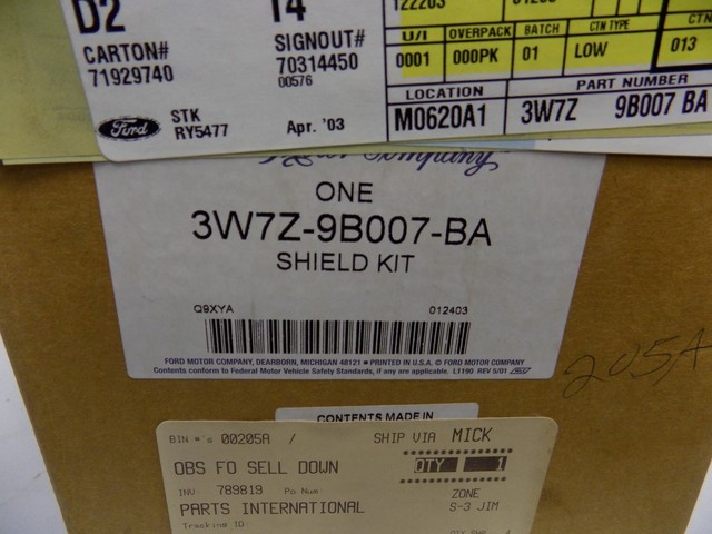 98 99 00 01 02 Ford Crown Victoria Fuel Tank Shield Kit 3w7z-9b007-ba ...