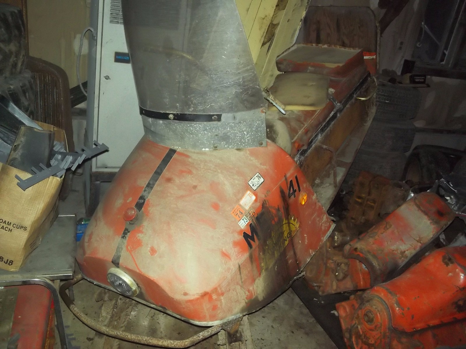 Yukon King vintage snowmobile rough patina barn find rat rod sled one ...