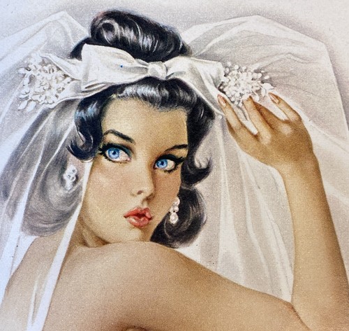 Alberto VARGAS Esquire Playboy PINUP PRINT Sexy Brunette In Wedding ...