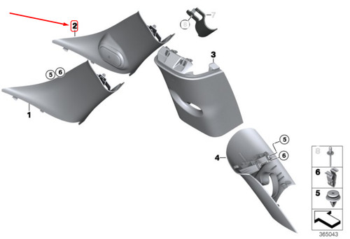 OEM MINI COOPER D F56 LEFT A-PILLAR HIFI TRIM 51437406019 GENUINE NO🇺🇸 ...