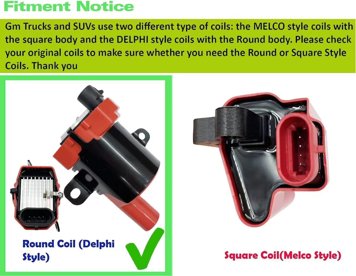 1PCS IGNITION COIL UFD262R 10457730 19005218 12563293 863500377 ...