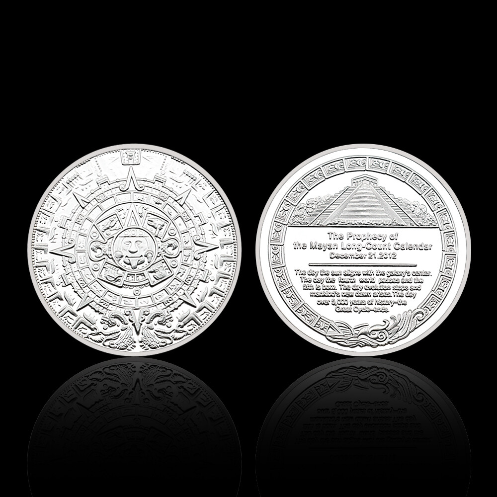 Mayan Calendar Silver Coin 2012 Maya Prophecy Commemorative Medal ...