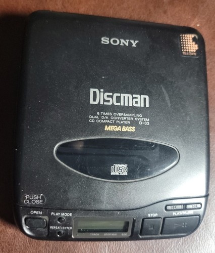 Vintage Sony Discman D-33 Portable CD - Compact CD Player, - Tested ...