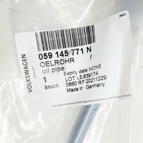 NEW OEM AUDI A4 B7 TURBOCHARGER FEED OIL PIPE 059145771N GENUINE | eBay