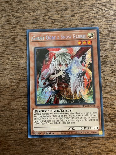 Yugioh! Ghost Ogre & Snow Rabbit MP22-EN255 Prismatic Secret Rare 1st ...