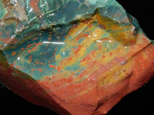 red Jasper w/ Bloodstone lapidary cabbing knapping rough chunk India 2 ...