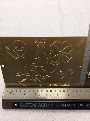 Engraving - 1 Brass Engraver Plates Templates