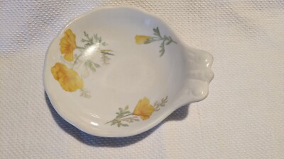 ATSF SANTA FE RR Railroad Syracuse China CALIFORNIA POPPY ONE DESSERT ...