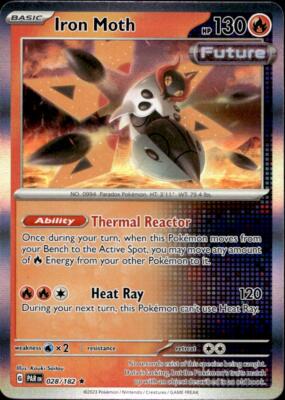 Iron Moth 028/182 Holo Rare SV04: Paradox Rift Pokemon | eBay