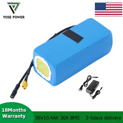 36V 10.4Ah Lithium Battery Pack 500W e Bike EB6 Replacement Battery ...