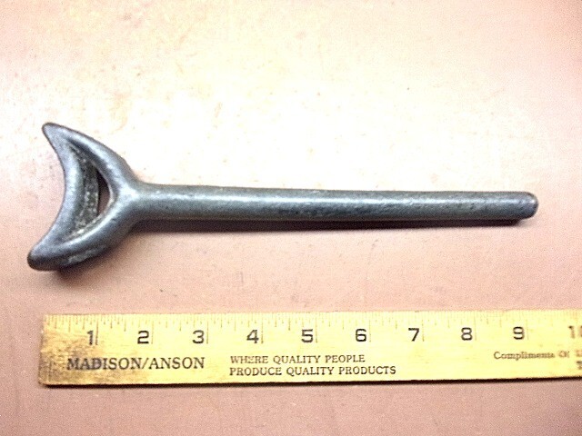Vintage Unbranded Galvanized Combination Spanner Wrench 9 1/2" Long ...