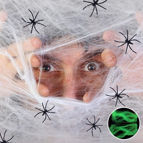 20/40/60/100/120/200/300g Fake Spider Web Reusable Decoration Horrible ...