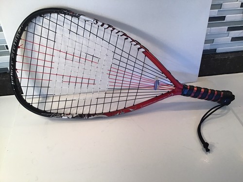 Wilson Power Strings Red Black Racquetball Racquet Crushing Force Skull ...