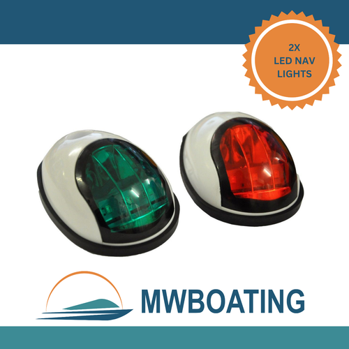 LED Navigation Lights - IP 68 Resistant - White Sealed Plastic Shroud ...