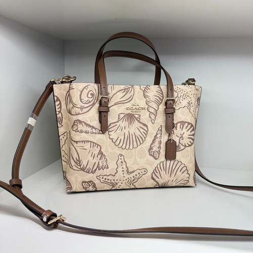 Coach Mollie Tote Bag 25 In Signature Canvas With Shell Print CBH63 | eBay