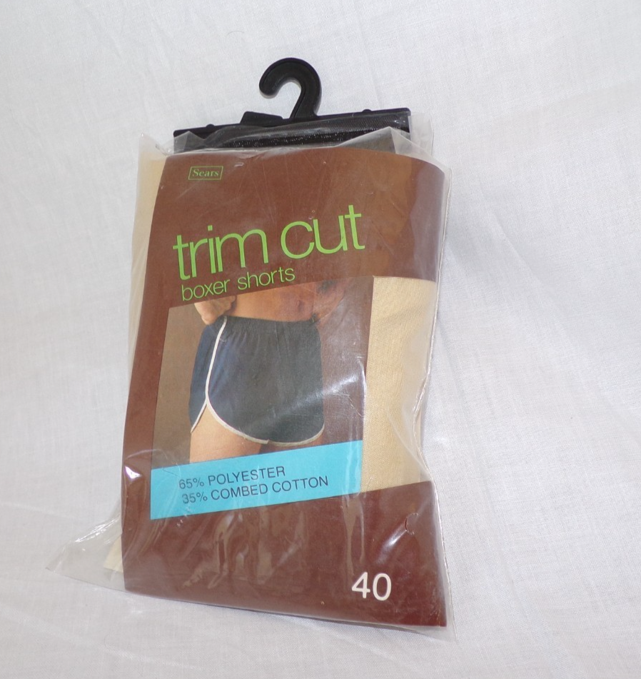 Vintage NOS Sears Beige Trim Cut Retro Boxer Shorts Men's Size 40 ...