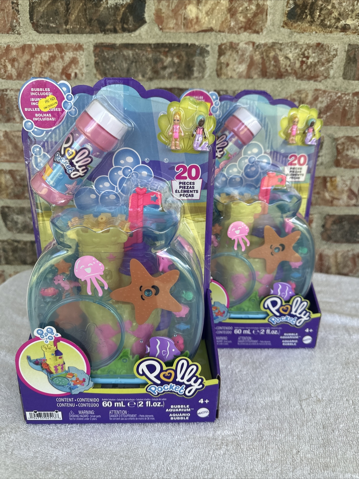 Polly Pocket Bubble Aquarium Underwater Theme Mermaid Playset Bubbles ...