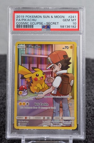 PSA 10 Pokemon Pikachu 241/236 Cosmic Eclipse Secret Rare Full Art | eBay