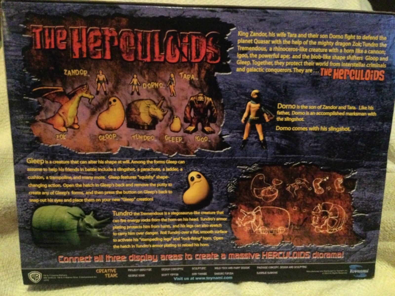 Toynami-The Herculoids-Dorno Gleep and Tundro figures-2003-NIB! | eBay