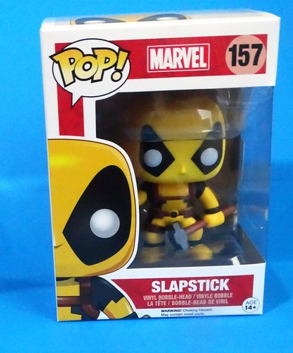 FUNKO POP! MARVEL DEADPOOL #157 SLAPSTICK VAULTED 2016 release +Prot ...