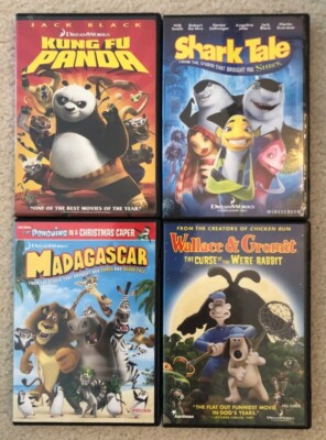 Lot of 4 DreamWorks Animated Children's Kids DVD Movies - FREE SHIPPING ...
