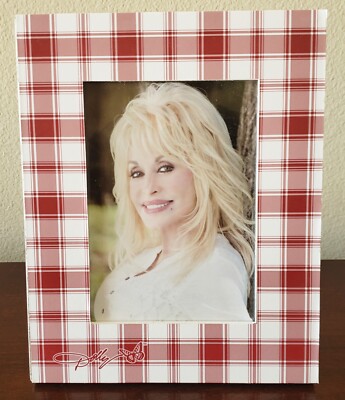 DOLLY PARTON RED Flannel Plaid Picture Frame 5x7 Photo 8x10 Size ...