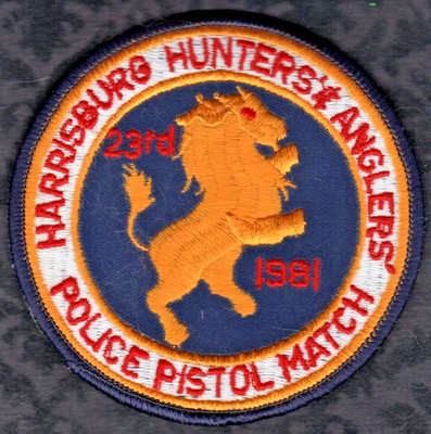 1981 Harrisburg Hunters & Anglers Police Pistol Match Patch | eBay