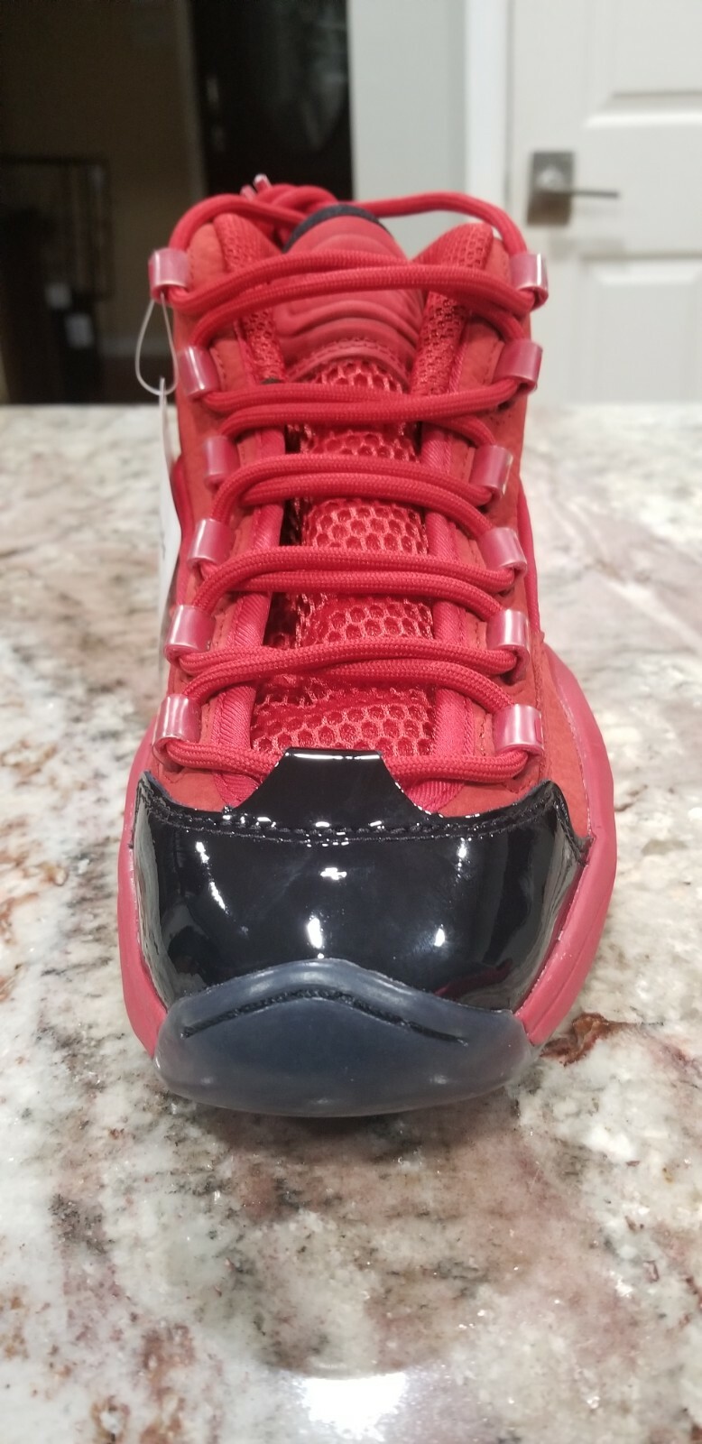 Reebok Question Mid Allen Iverson Big Kids 'Heart Over Hype' Red Black ...