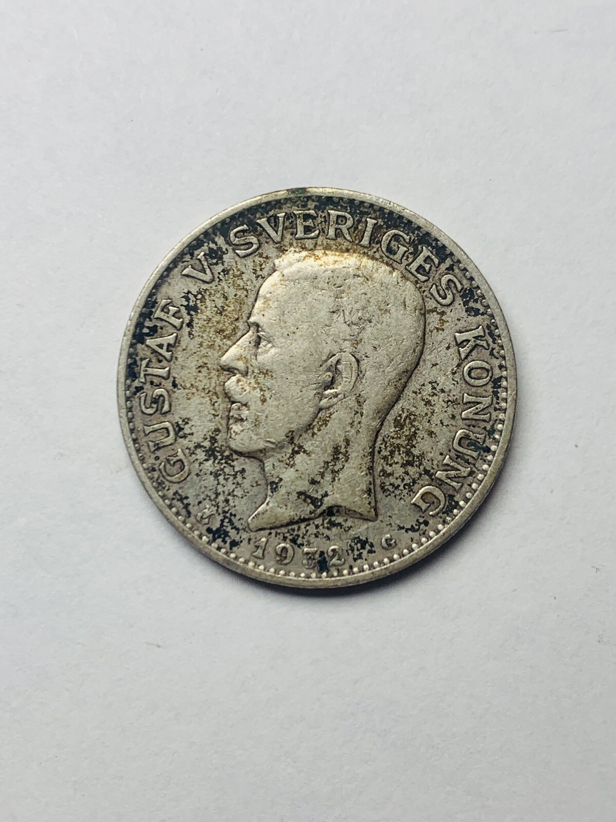 Lot of 2 European Silver Coins 1932 G Sweden Krona Silver & 1952 B ...