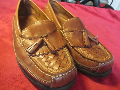 Men's Borelli leather tassel loafer style shoes size 8 | eBay
