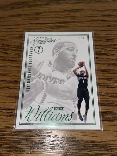 2012-13 Panini Signatures Rookies Green /5 Derrick Williams #125 Rookie ...