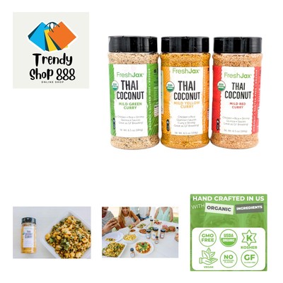 Organic Thai Coconut Curry Powder - Red, Yellow and Green | 3 Extra ...