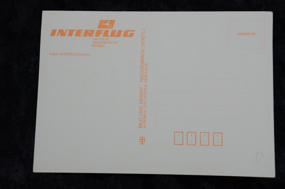 58606 AK Airplane Airport Interflug DDR-SEL Crew Before Flight 1989 | eBay