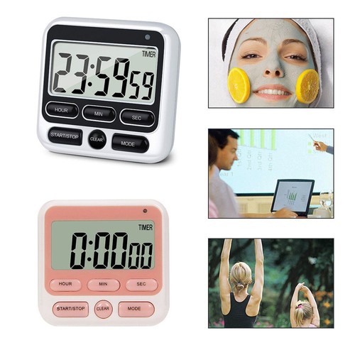 New Large Cooking Kitchen Count Up Digital Timer Stopwatch Clock Alarm ...