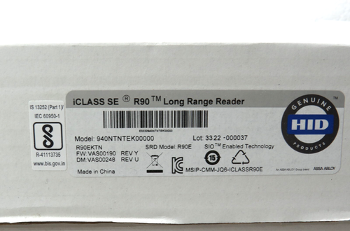 HID iCLASS SE R90 Long Range Smart Card Reader 940NTNTEK00000 [CTD] | eBay