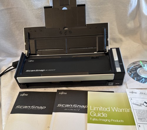 Fujitsu ScanSnap S1300i Portable Color Duplex Document Scanner w/ Cords ...