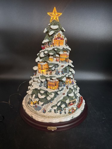 2004 Bradford Exchange ~ Coca Cola ~ Illuminated Village Christmas Tree ...