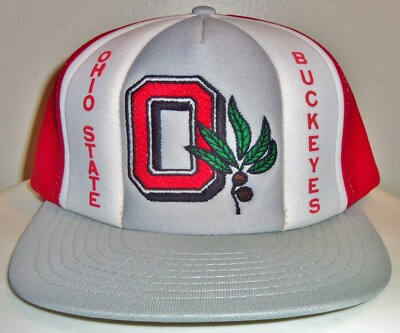 VINTAGE 80's OHIO STATE BUCKEYES POLYESTER SNAPBACK HAT RARE! (JOHN ...