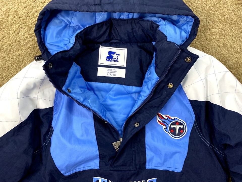 Titans Jacket Tennessee Starter Hooded Half Zip Pullover Jacket S L 2X ...