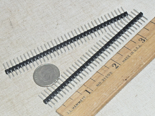 2 SAMTEC 36 POS PIN 100CL TSW-136-08-T-S SINGLE ROW .1" 2.54MM MALE ...