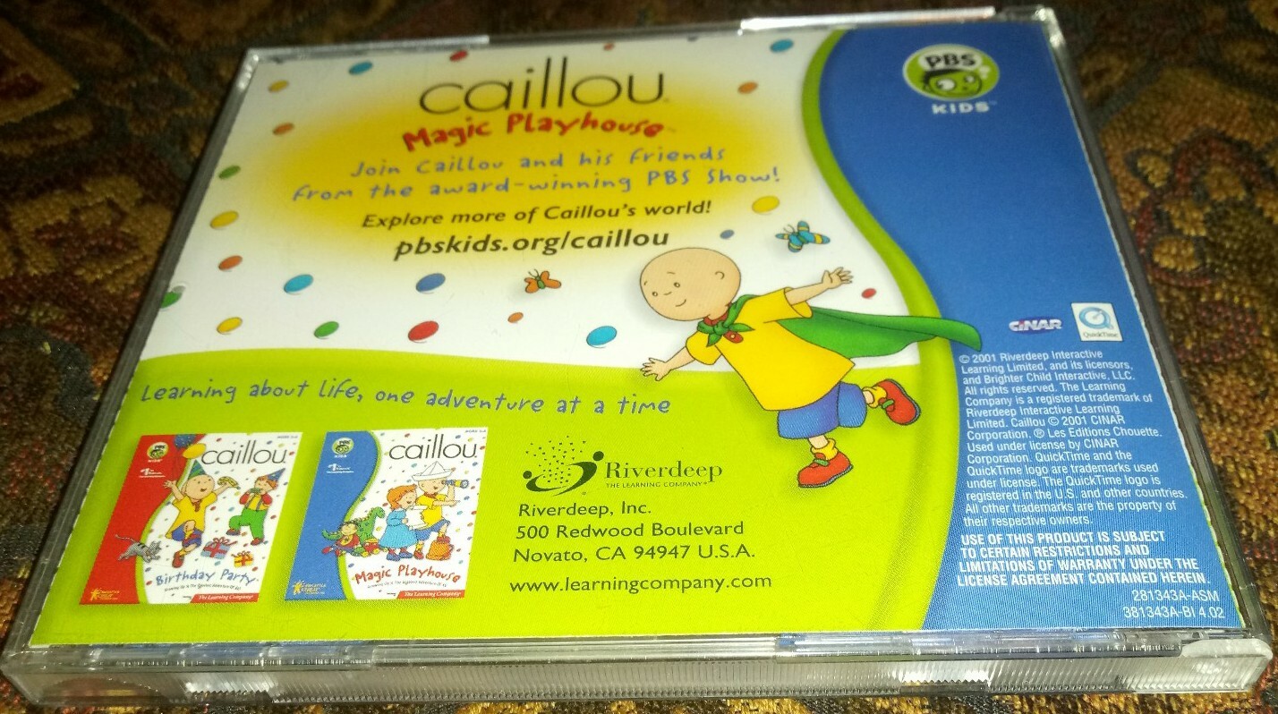 Caillou MAGIC PLAYHOUSE - Children Ages 2-6 Educational PC Game - BRAND ...