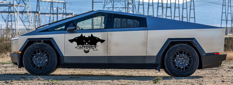 Tesla Cybertruck 2023-2025 CYBERBEAST SERIES LOGO Door Decals Set ...