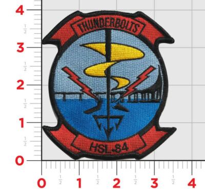 4" NAVY HSL-84 THUNDERBOLTS HELICOPTER SQUADRON MILITARY EMBROIDERED ...