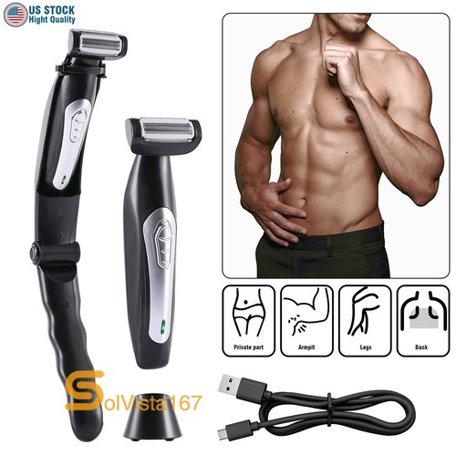 Man Back Razor Shaver Groomer Full Body Hair Removal Trimmer Wet&Dry ...