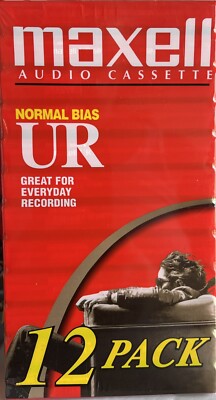 Maxwell Audio Cassettes (12) Pack Normal Bias UR 60 Minutes - NEW ...