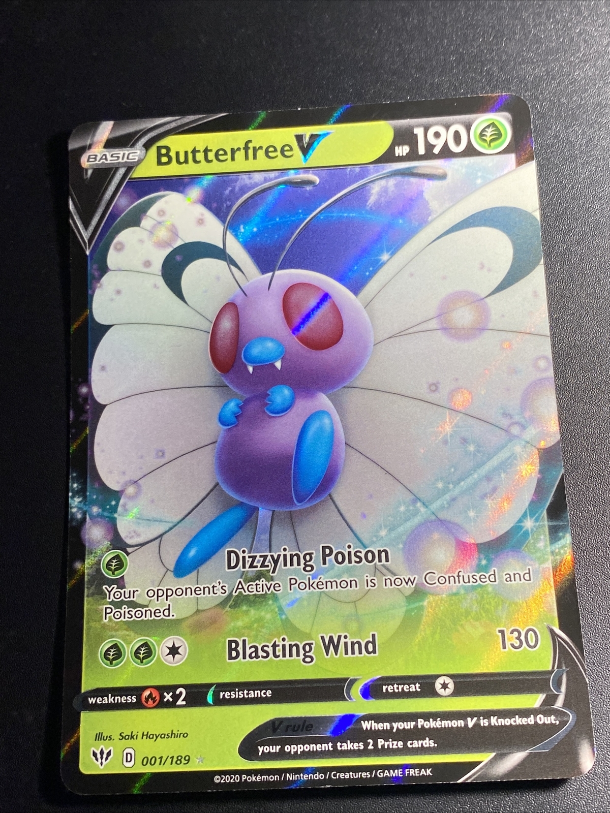 Pokemon - Butterfree V - 001/189 - SWSH Darkness Ablaze - Ultra Rare ...