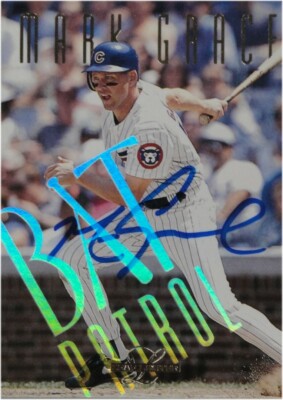 Mark Grace Hand Signed Autographed 1995 Leaf Limited Baseball Card GA ...