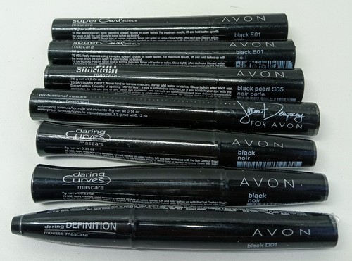 Lot Of 7 Avon Wash-Off Waterproof Mascara D01 E01 S05 Jillian Black ...